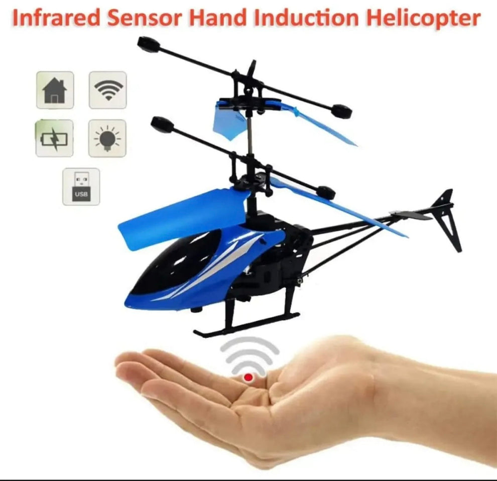 Hand Sensor Flying Helicopter with USB Charging Cable – Rechargeable ...